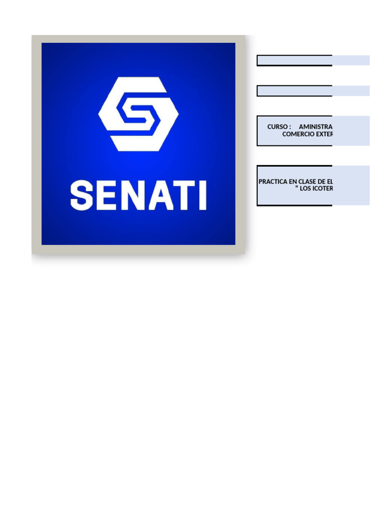 Práctica de Icoterms - Senati | PDF