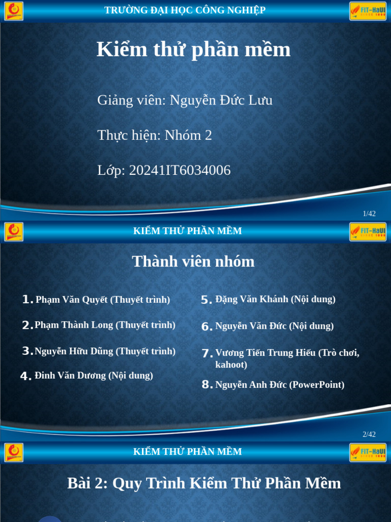 Nhom2 QuyTrinhKiemThuPhanMem | PDF