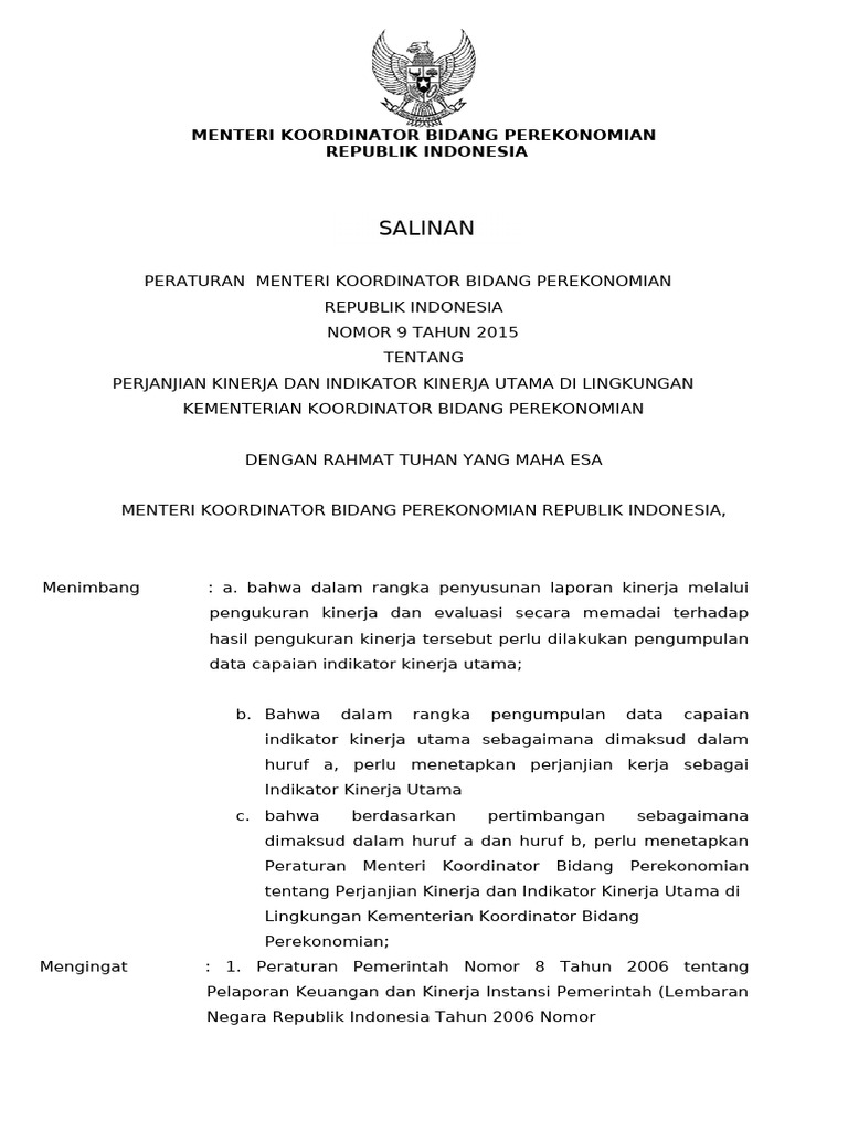 Contoh Pedoman Pelaporan Data Kinerja Dan Laporannya | PDF ...