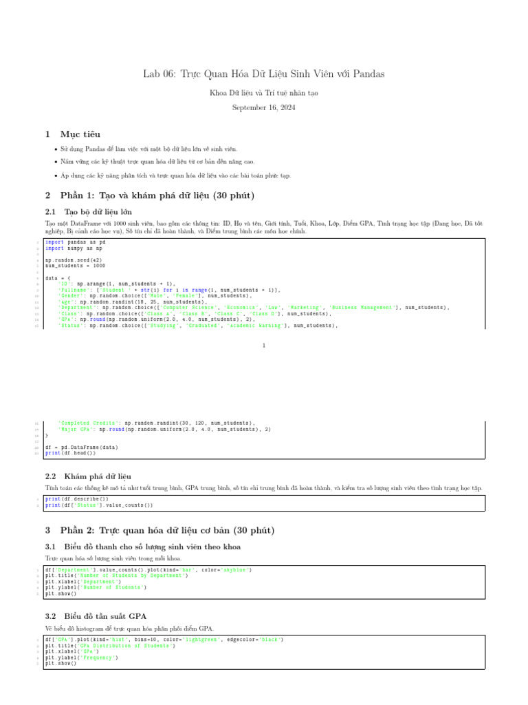 DT Lab 06 Trực quan hóa dữ liệu | PDF