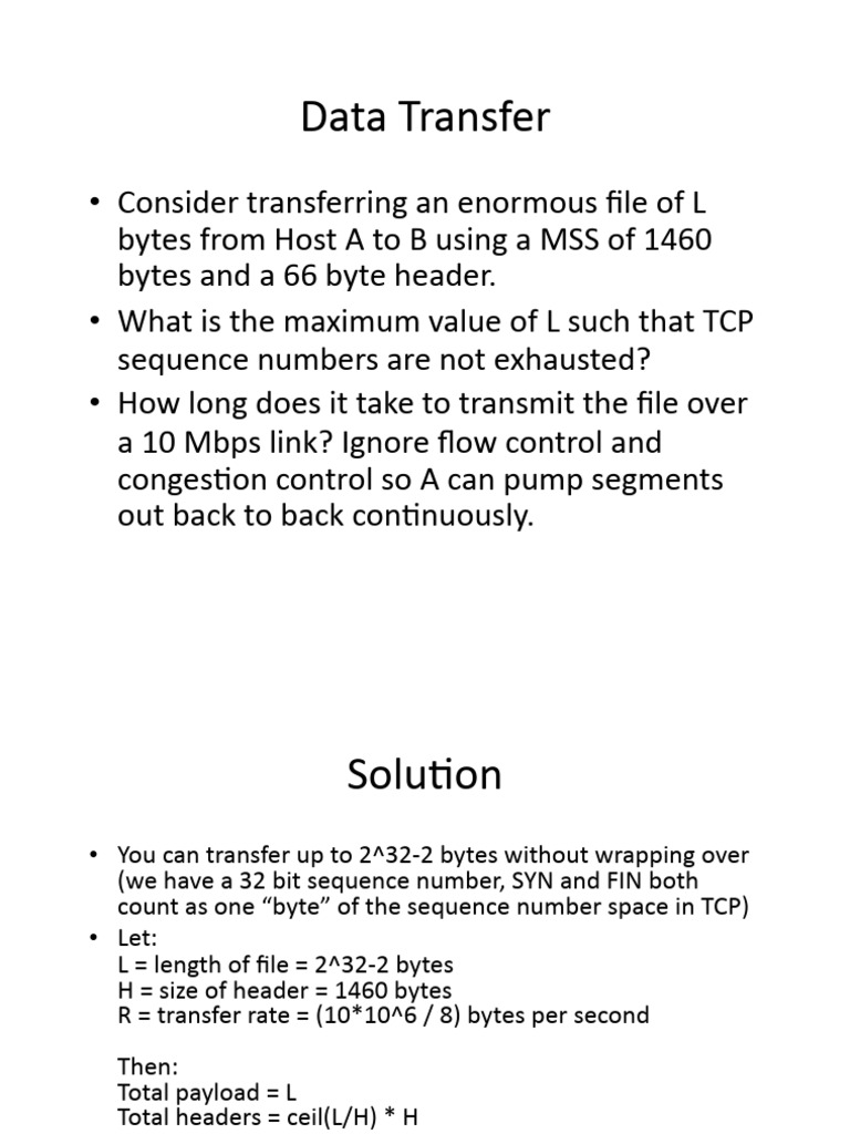Stanford CS144 - Section 5 Midterm Review Practice Questions | PDF