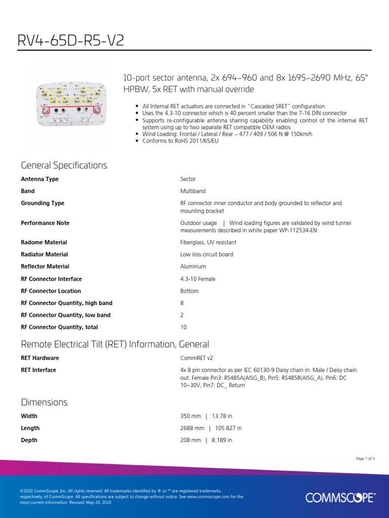 RV4-65D-R5-V2 Product Specification | PDF