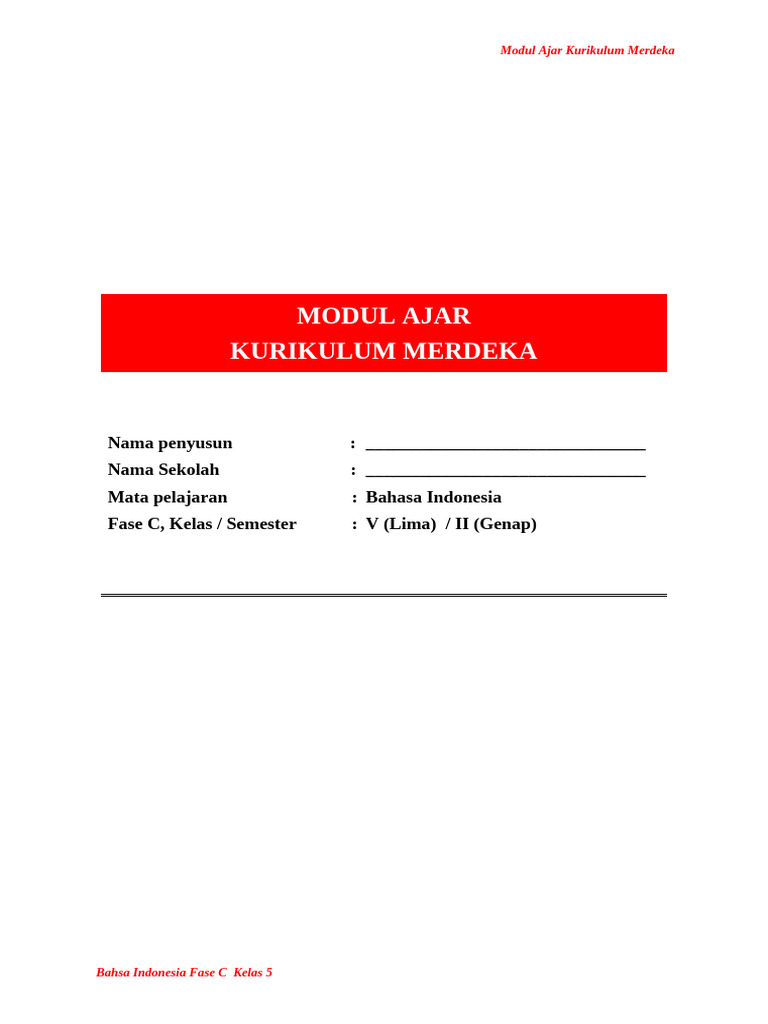 Modul Ajar BAB 5 | PDF