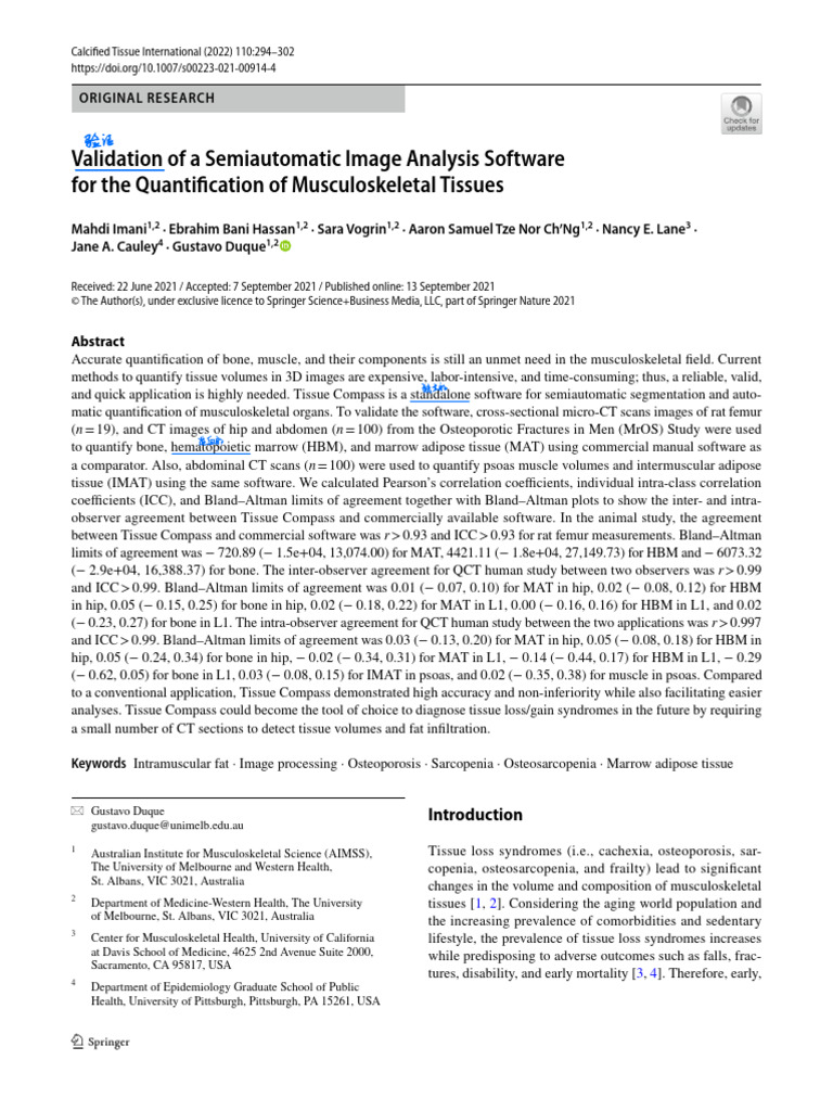 Validation of A Semiautomatic Image Analysis Software For The ...