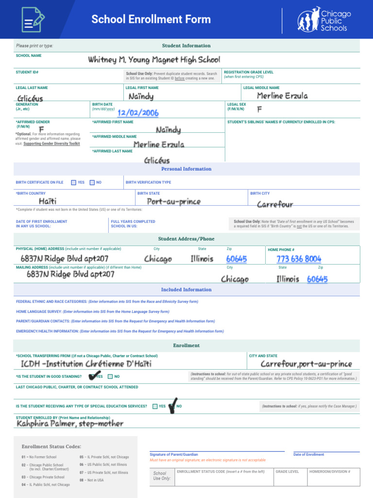 1 Enrollment Form | PDF