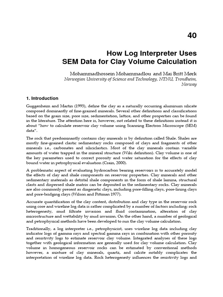 Clay Minerals From Sem | PDF