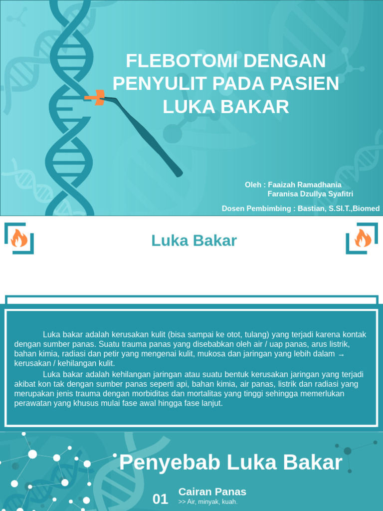 Ppt-Flebotomi Pada Pasien Luka Bakar | PDF