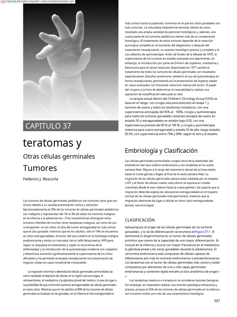 Teratomas Germinales Esp Coran - En.es | PDF