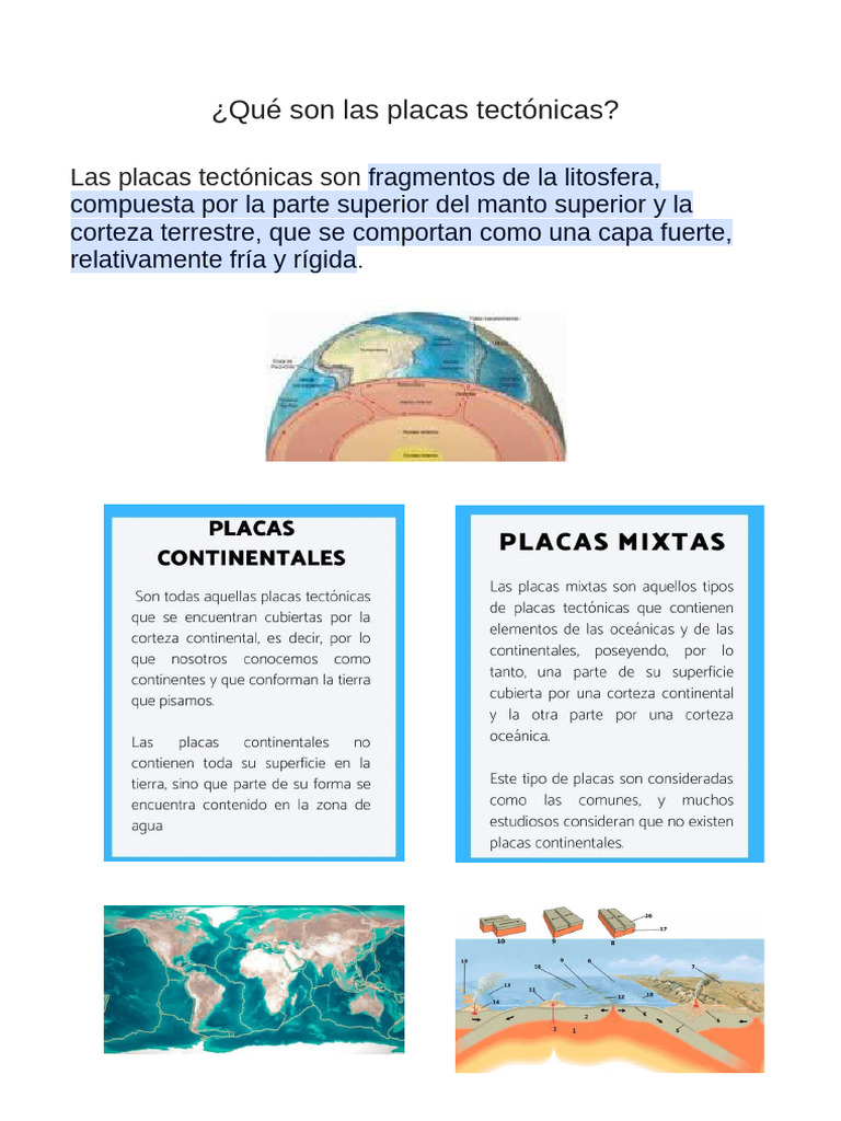 Las Placas Tectonicas | PDF | Ciências e Matemática