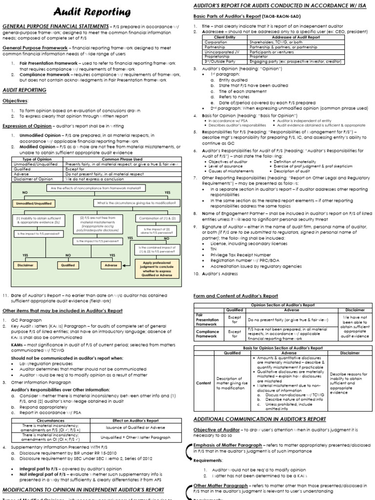 Audit Reporting | PDF