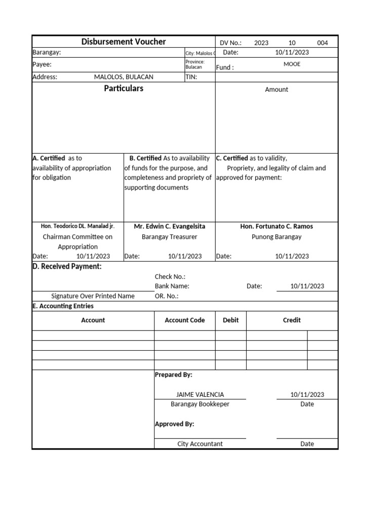 FORMS-FOR-TREASURER | PDF