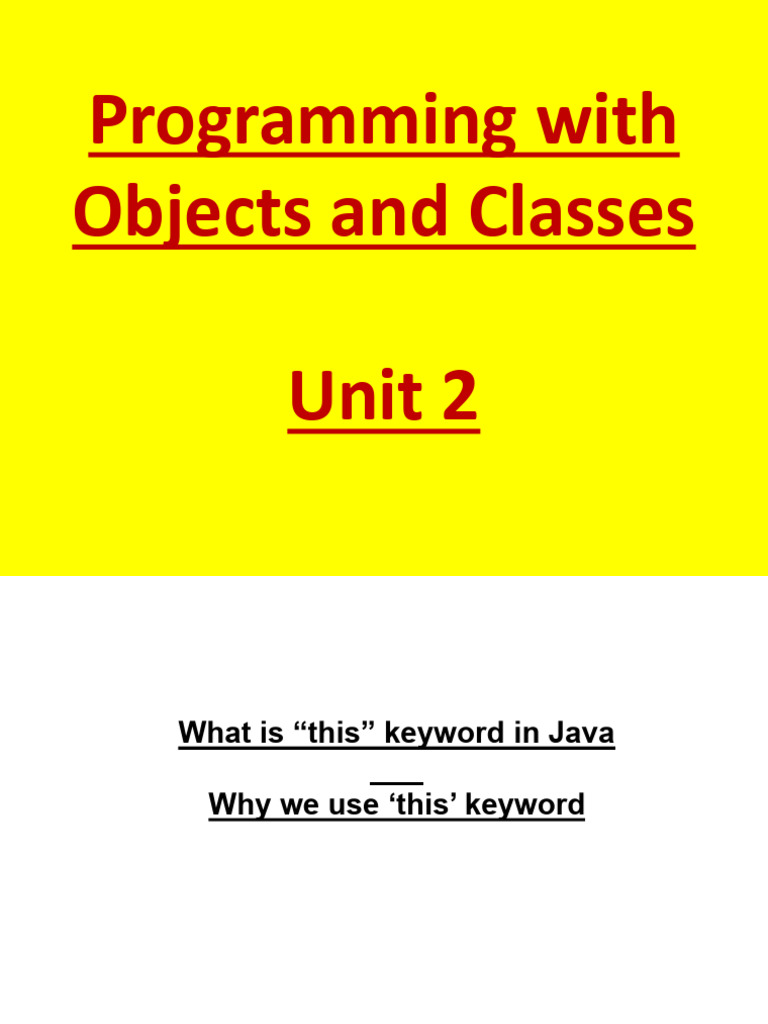 Unit2 Javaupdated | PDF