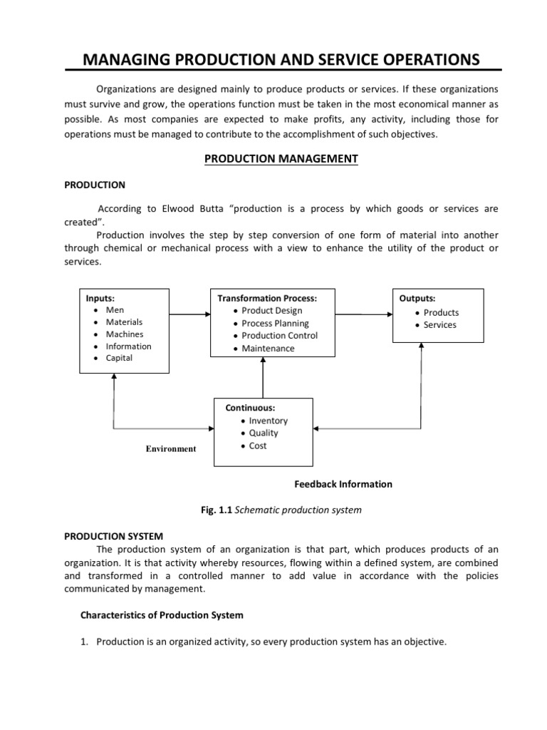 Managing Production and Service Operations | PDF | Operations ...