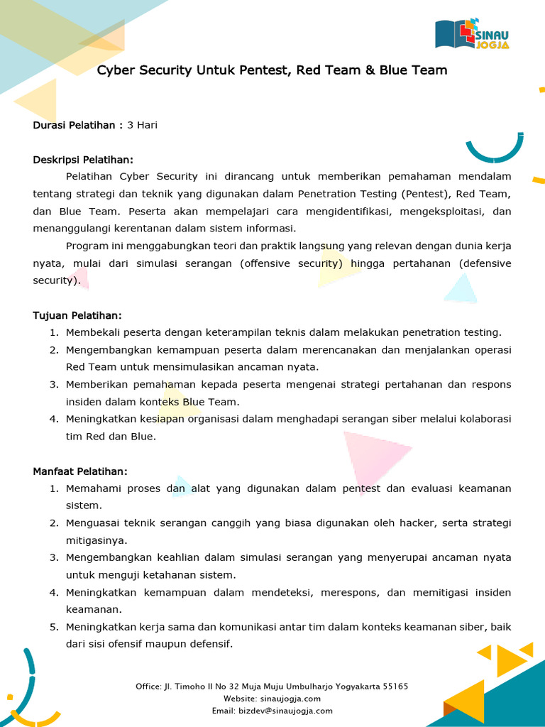 Cyber Security Untuk Pentest Red Team Blue Team Pdf