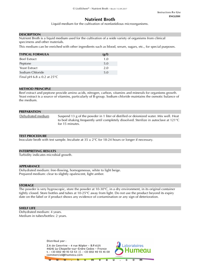 TC Nutrient-Bouillon EN 280618 | PDF