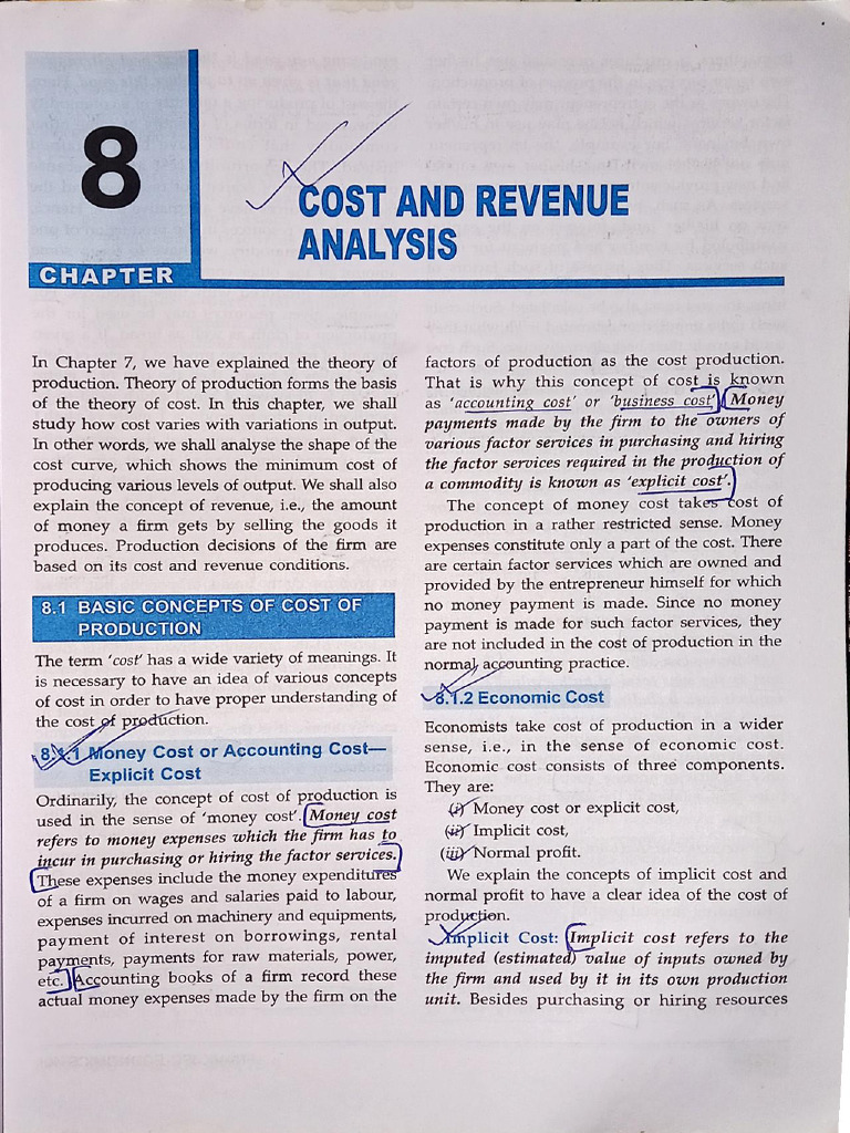 Cost &. Revenue Subject | PDF