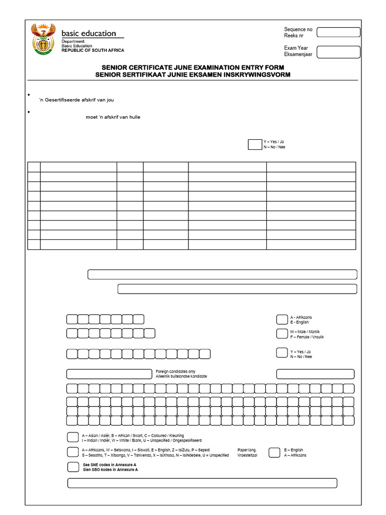 SC (A) National Registration Form v1 - 2021 | PDF