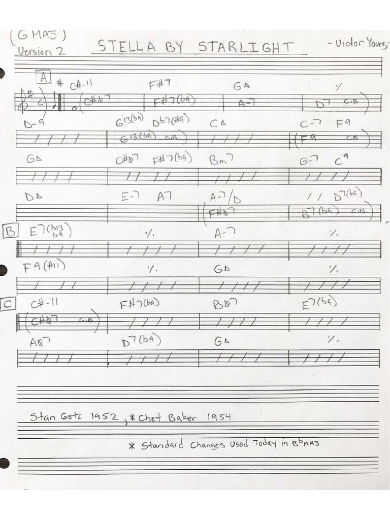 Stella by Starlight - Stan Getz | PDF