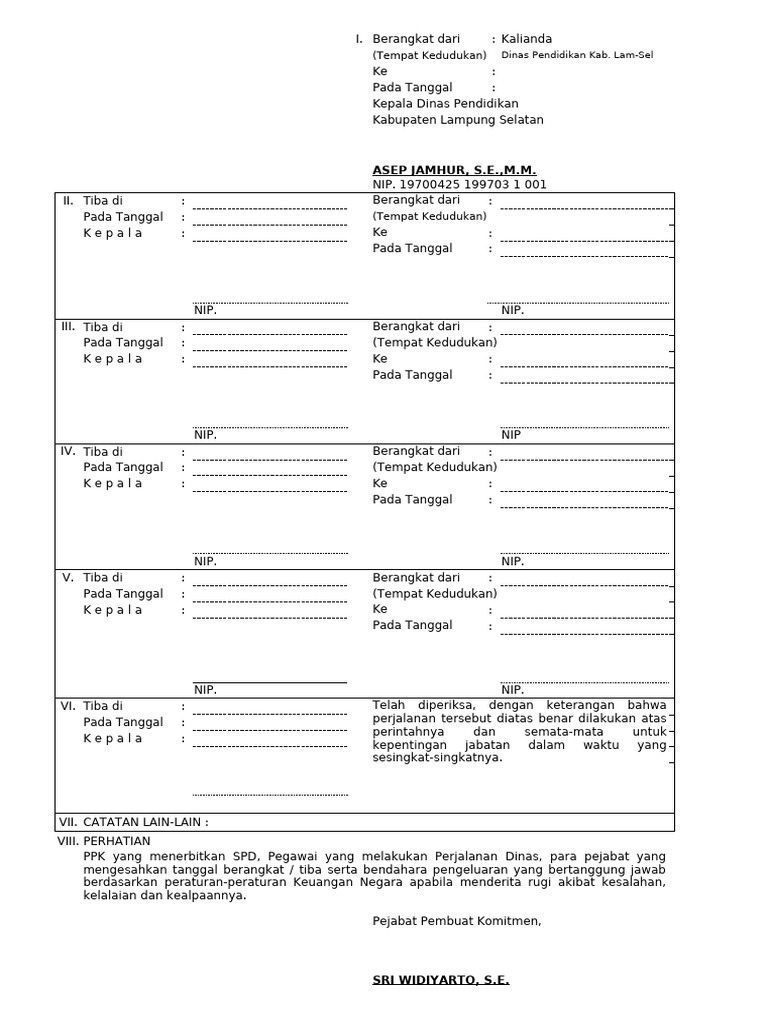 Blangko SPPD New | PDF
