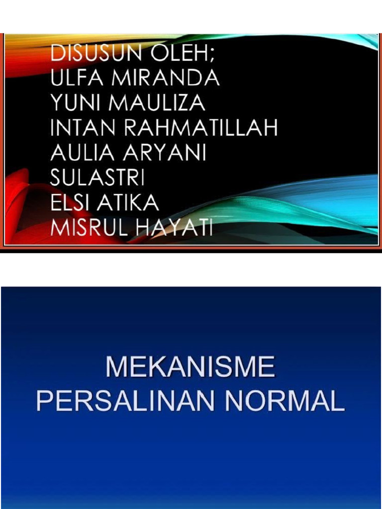 Mekanisme Persalinan Normal | PDF