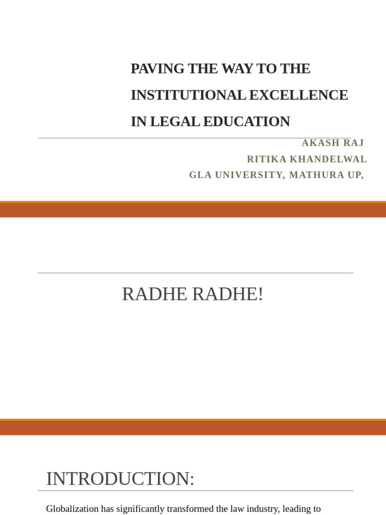 Paving The Way To The Institutional Excellence in India Bhu | PDF