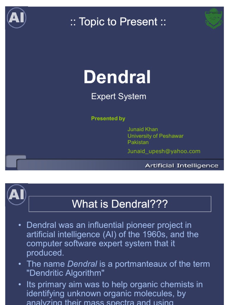 Dendral: AI Expert System Overview | PDF
