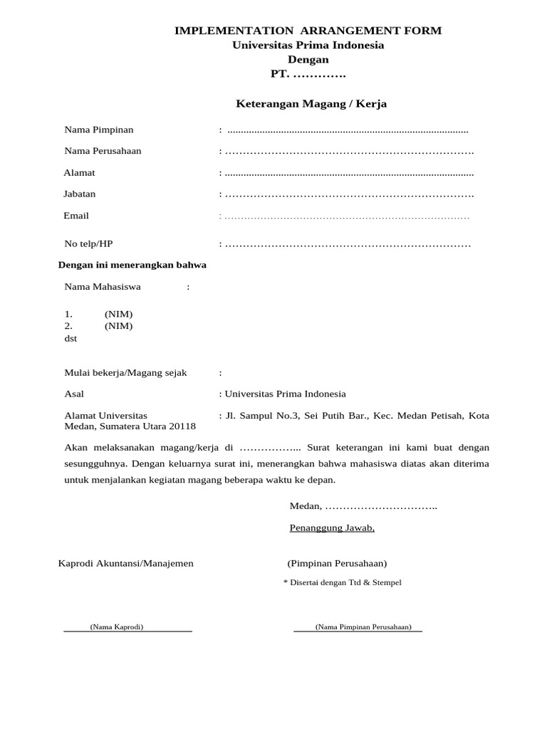 Implementation Arrangement (Ia) Form | PDF
