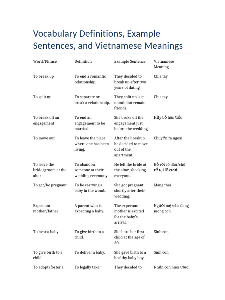 Vocabulary_Definitions | PDF
