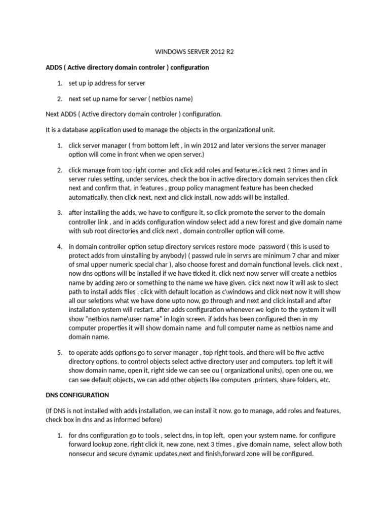 Windows Server 2012 | PDF | Active Directory | Computers