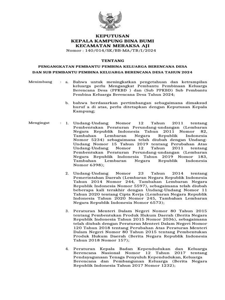 SK PPKBD 2024 - Ahmad Solihin | PDF