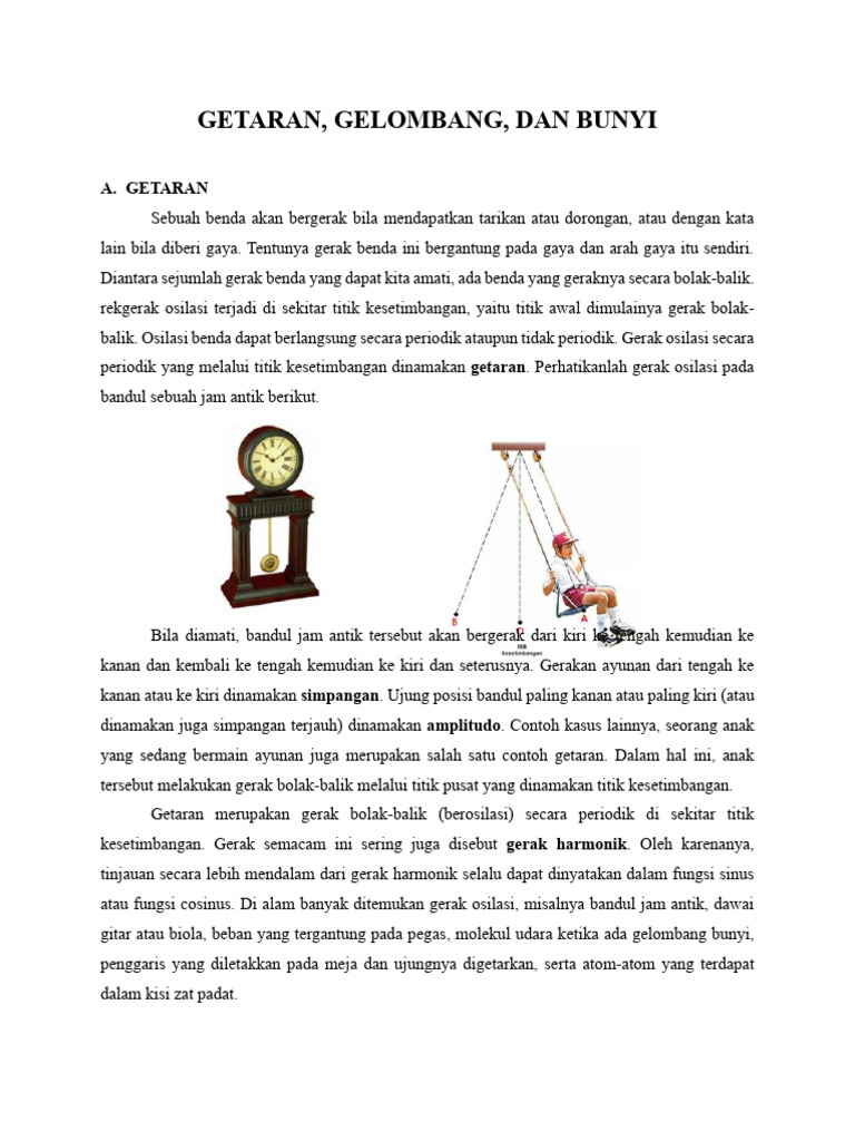 Getaran, Gelombang, Dan Bunyi | PDF