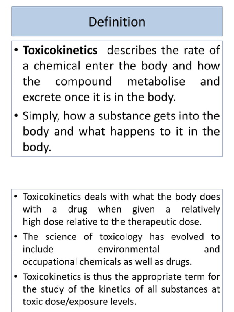Toxicokinetics | PDF