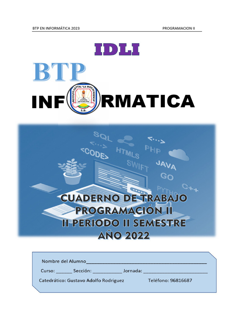 Programacion II II Periodo II | PDF