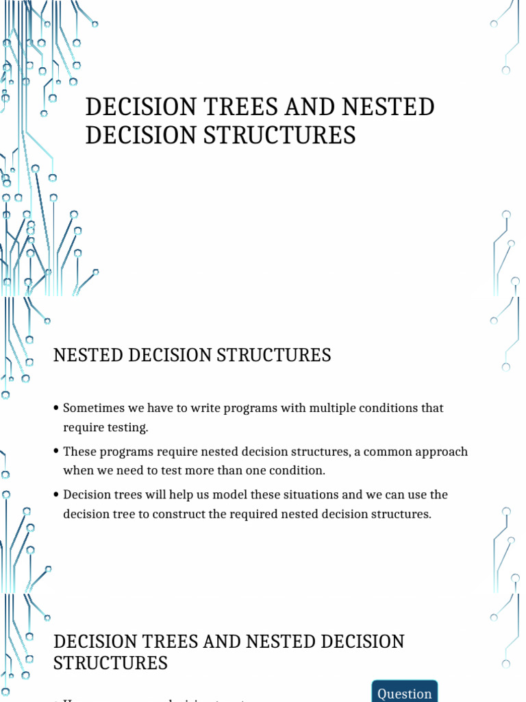 Decision Trees and Nested Decision Structures | PDF