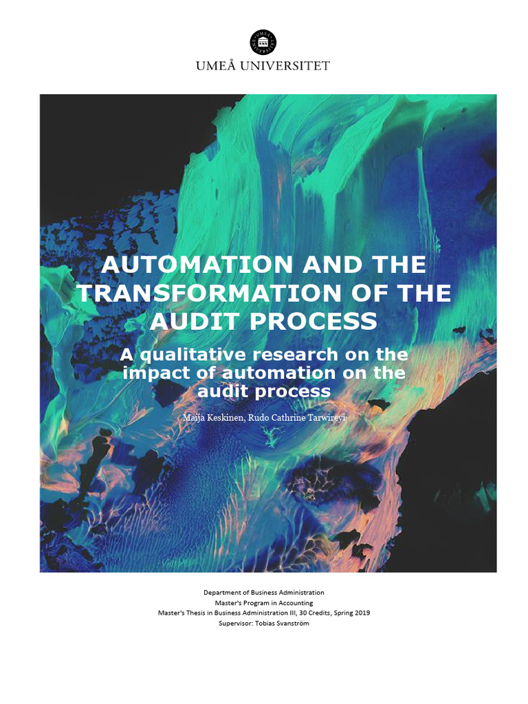 Automation and The Transformation of The Audit Process | PDF