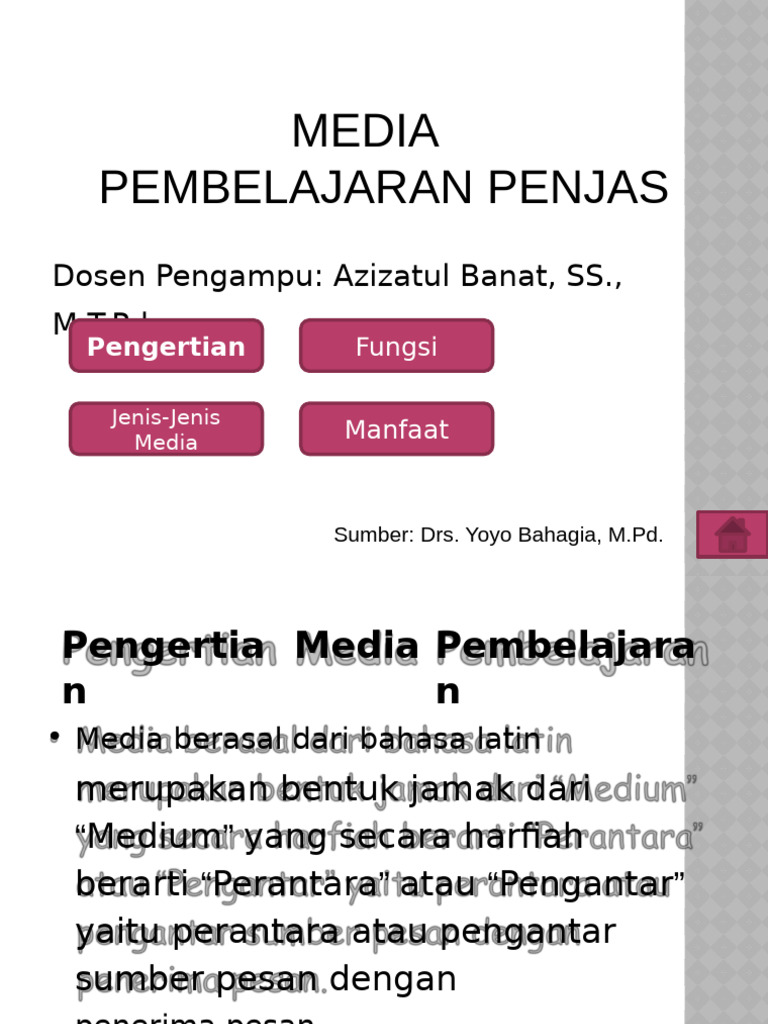Media Pembelajaran Penjas - (2-3) | PDF