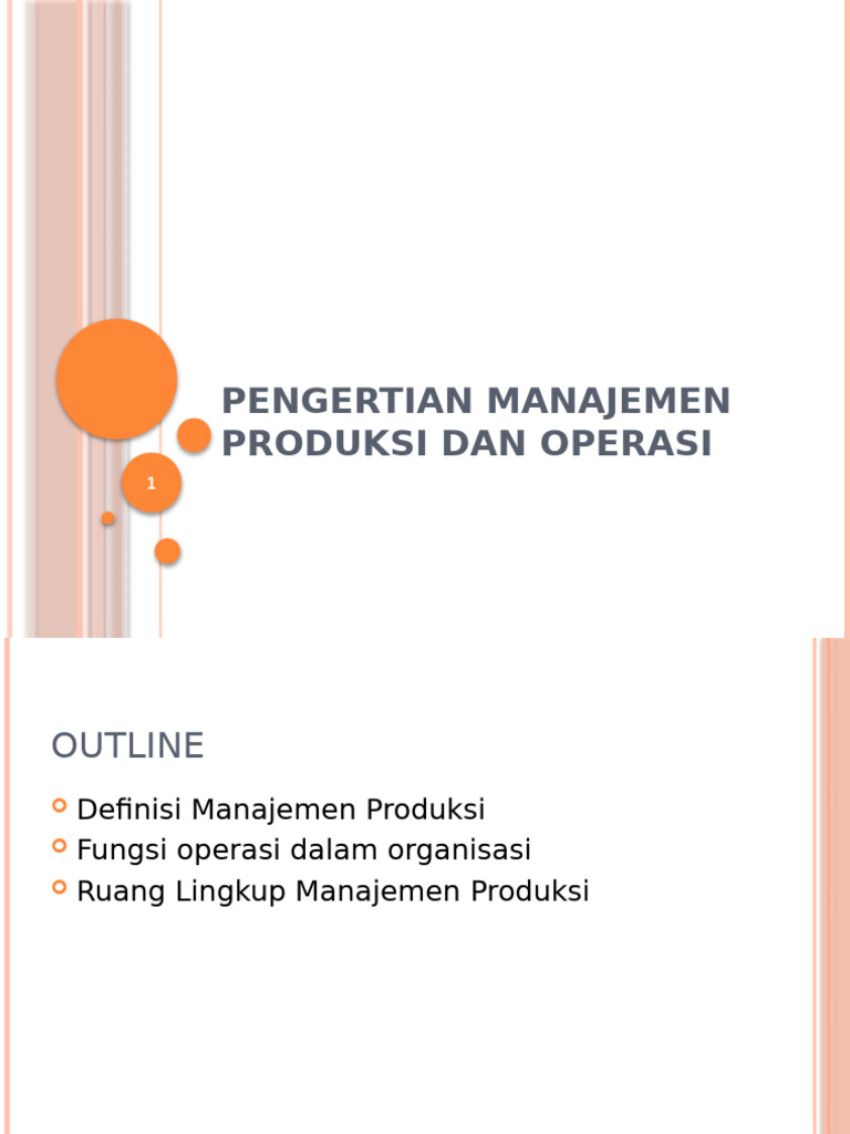 MO 1 Pengertian Operasi | PDF
