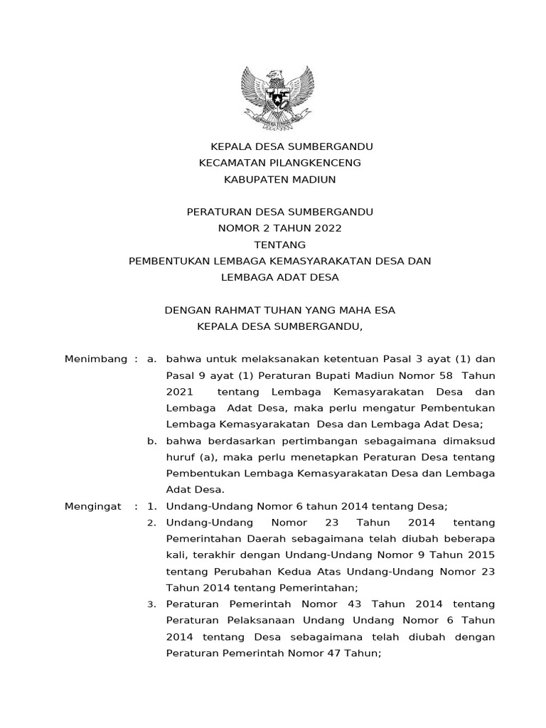 Contoh RAPERDES LKD Dan LAD NEW | PDF