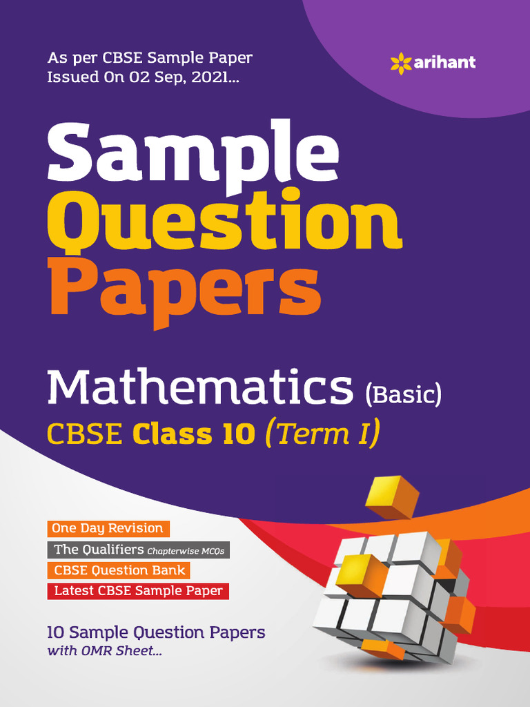 CBSE Class 10 Math Term I Sample | PDF | Equations | Triangle