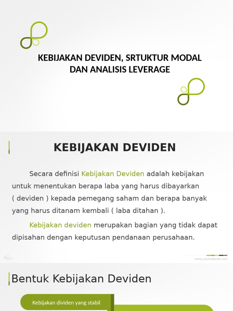 Kebijakan Deviden, Srtuktur Modal Dan Analisis Leverage | PDF