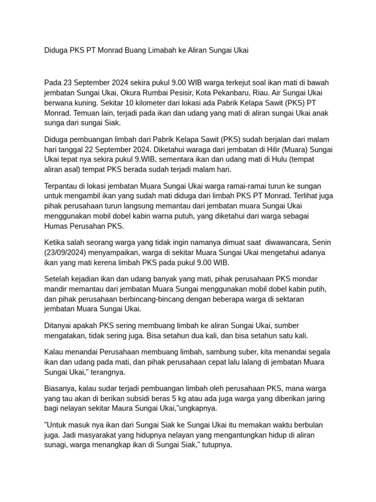 Diduga PKS PT Monrad | PDF