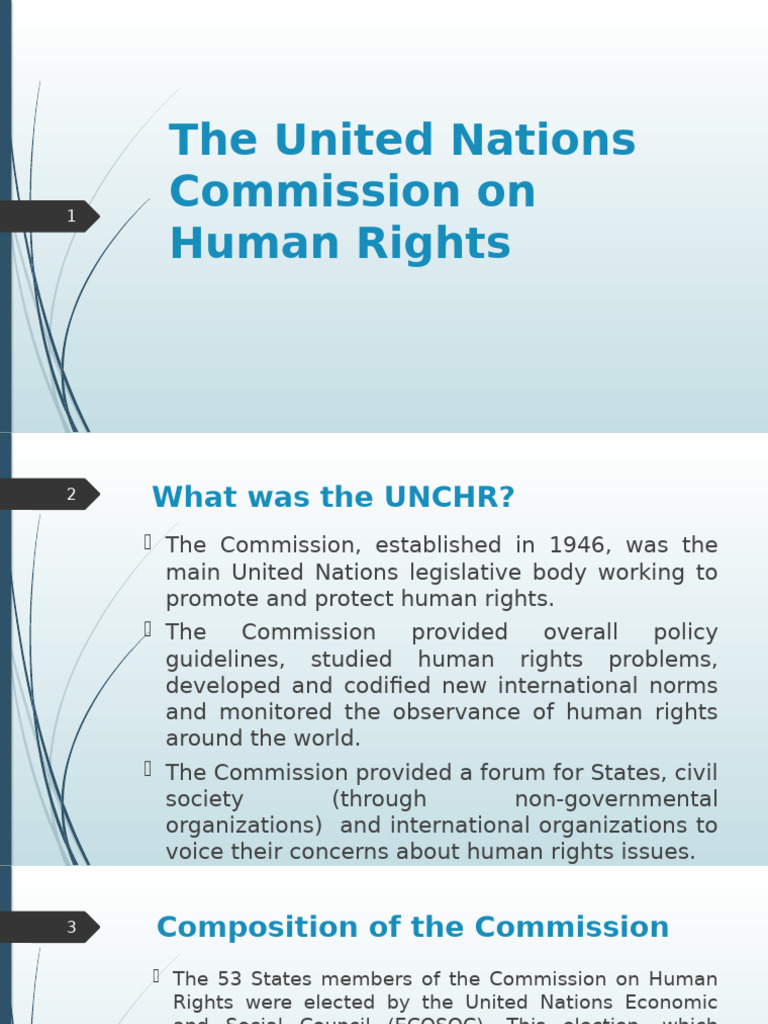The UN Commission On HR - New Edit | PDF