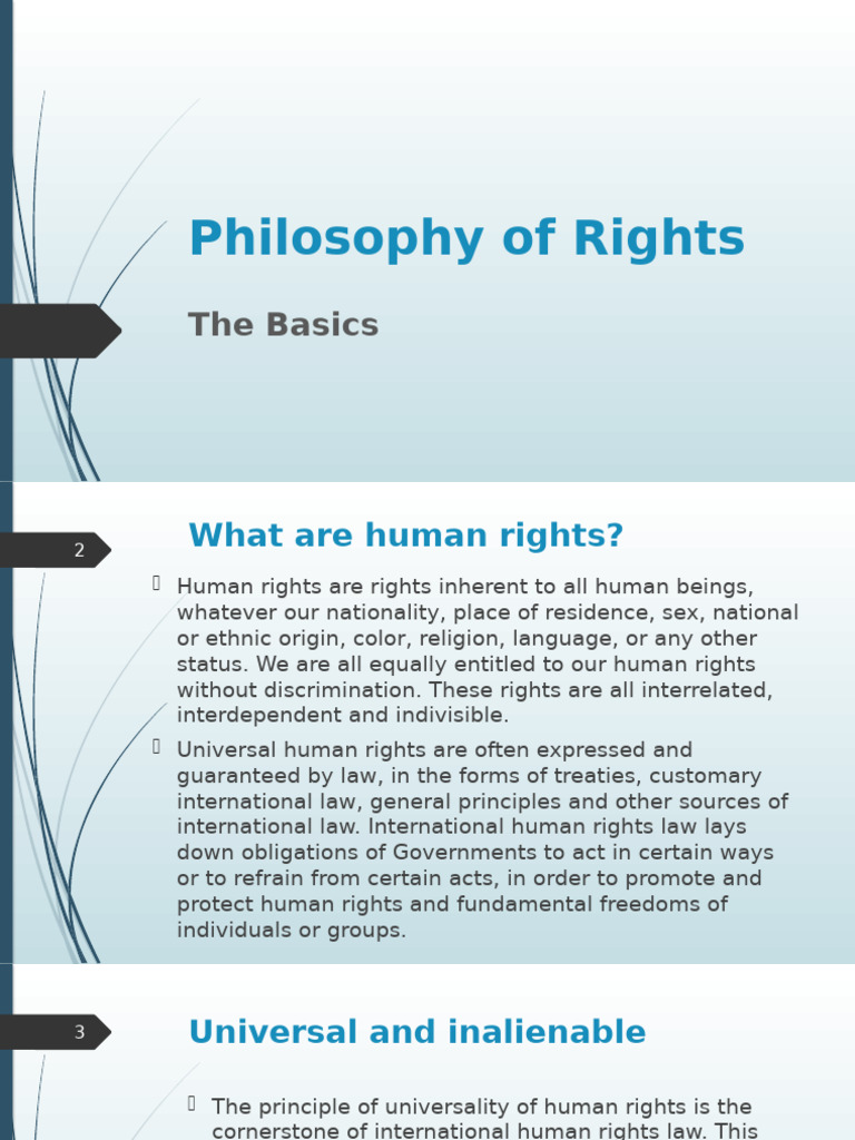 Philosophy of Rights - Some Basics | PDF