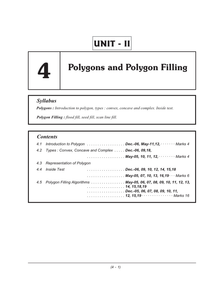 CG U2 Technical | PDF | Algorithms | Computer Graphics