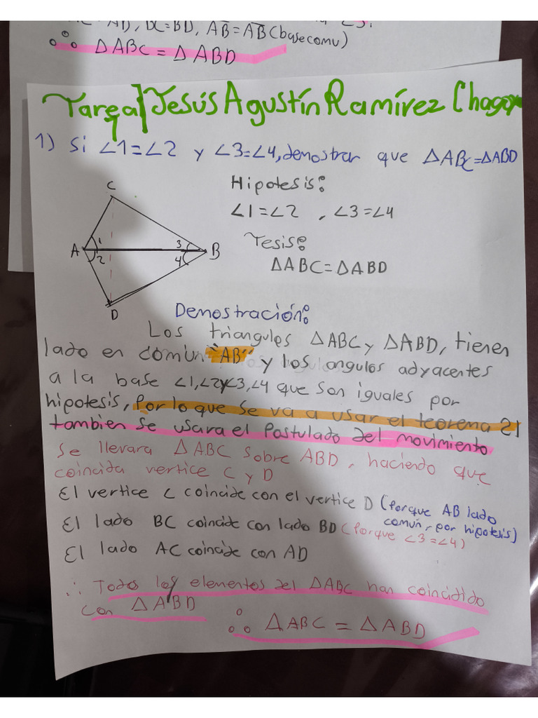 ejercicio 1 geometría de triángulos | PDF