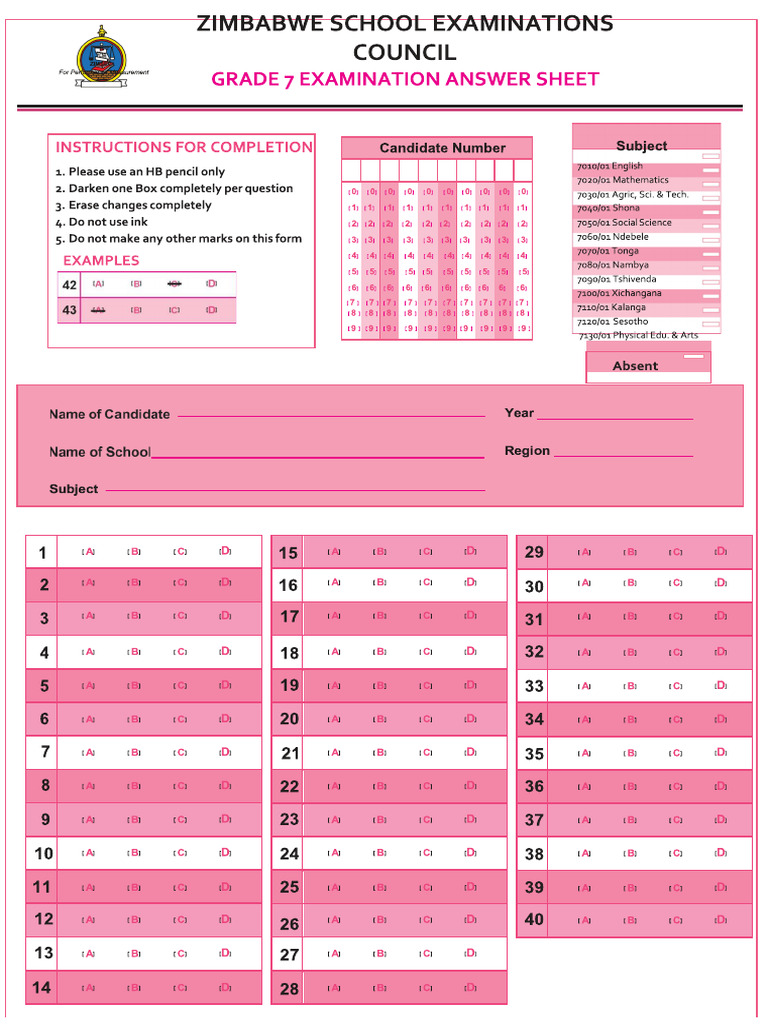 Scanner Sheet New Curriculum | PDF