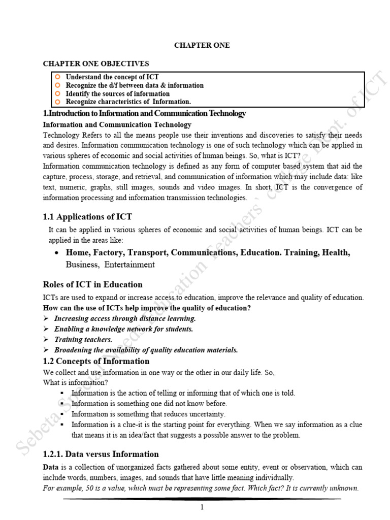 ICT-103 Note | PDF | Computer Data Storage | Art