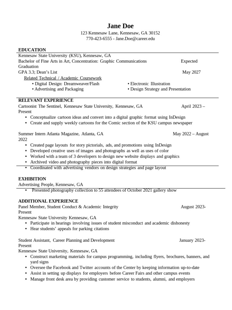 Sample Resume No Experience1 | PDF