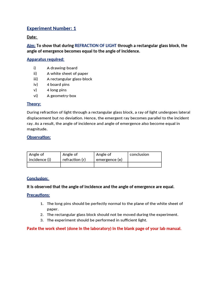 Experiment Number 1 (10) (1) | PDF