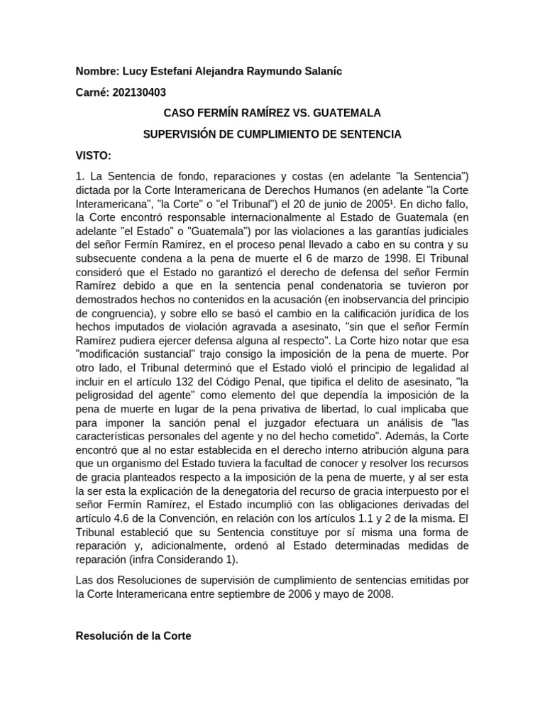 Caso Fermin Ramirez | PDF